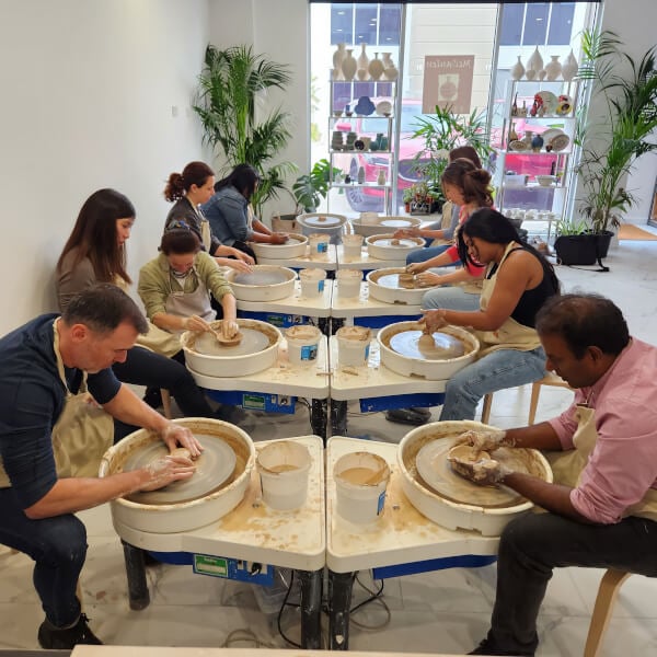 2 Hour Wheel Throwing Workshop for Christmas Team Building Melbourne | ClassBento