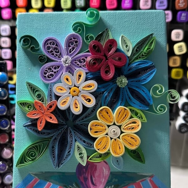 Flower Paint and Sip – 3D Quilling and Acrylic Art Sydney | ClassBento