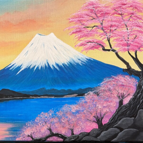 Fuji in Bloom – Japanese Paint, Sip and Supper Experience Sydney ...