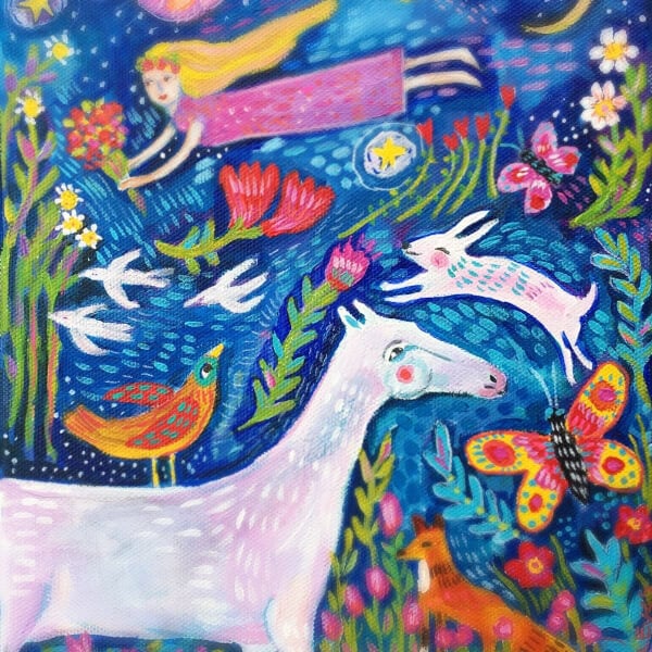 Galloping Horses – 1 Metre Canvas Acrylic Painting Melbourne | ClassBento