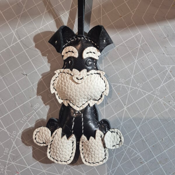 Little Schnauzer Leather Charm Class Melbourne | Gifts | ClassBento