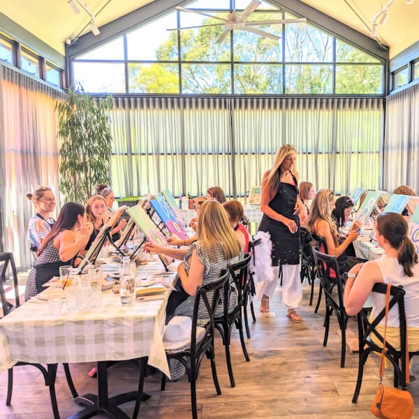 Mobile Paint and Sip Class for Hens Party or Bridal Shower Adelaide | ClassBento