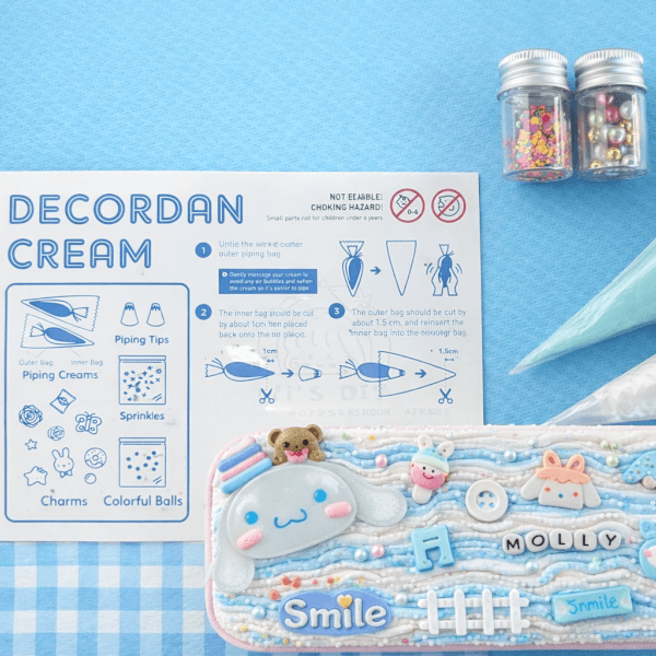 Personalized Name Decoden Cream Pencil Box DIY Pack | ClassBento