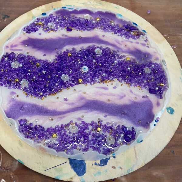 Resin Art Class: Make a Geode Clock Brisbane | Gifts | ClassBento