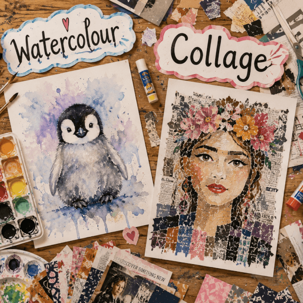 School Holiday Kids Art Workshop: Watercolour Animals and Creati ...