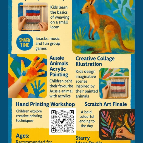 School Holiday Tapestry, Print and Painting Workshop, Ages 5-12 Melbourne | ClassBento