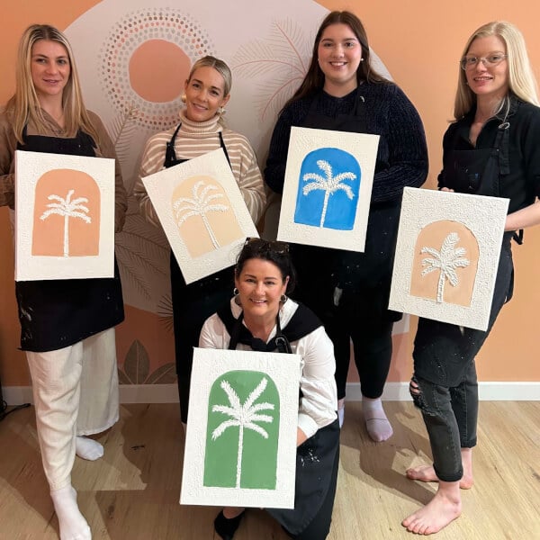 Textured Paint and Sip Class Brisbane | Gifts | ClassBento