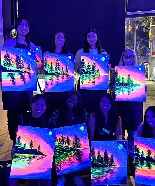 UV Glow in the Dark Paint and Sip Workshop Melbourne | ClassBento