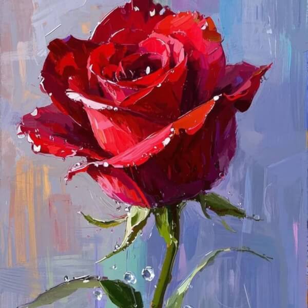 Valentine Red Rose Painting Paint and Sip Class Melbourne | ClassBento