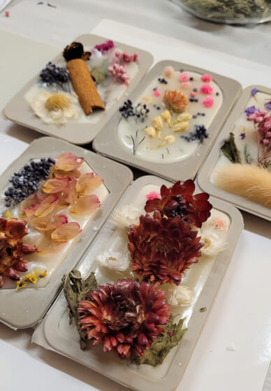 Candle Making Class: Soy Wax Flower Tablets Sydney | ClassBento