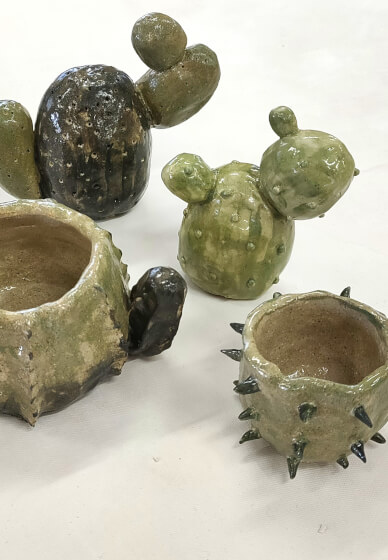 Ceramic Flowering Cacti Pot Workshop Perth | ClassBento