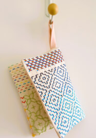 Making a Sashiko Organiser Pouch Navy | DIY Craft Kit | Gifts | ClassBento